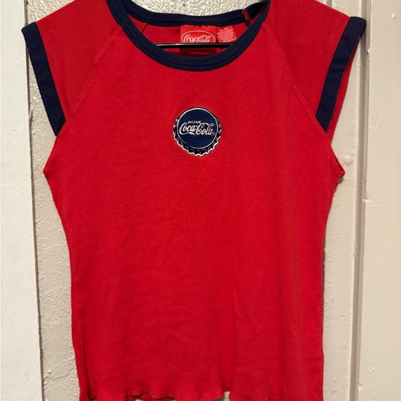 Coca Cola | Tops | Vintage Coca Cola Red And Navy Tee | Poshmark